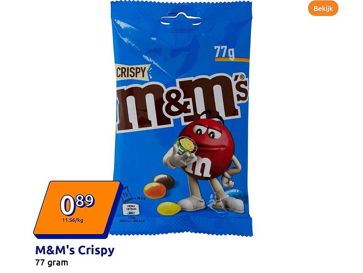 M&M's Crispy Aanbieding bij Action - FolderFeest.nl