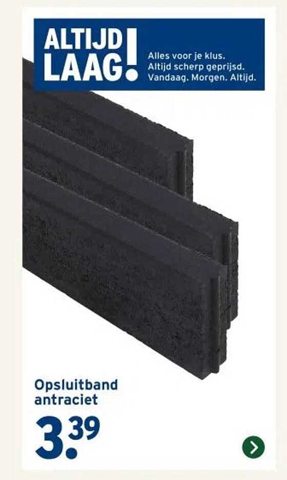 Opsluitband Antraciet aanbieding bij GAMMA