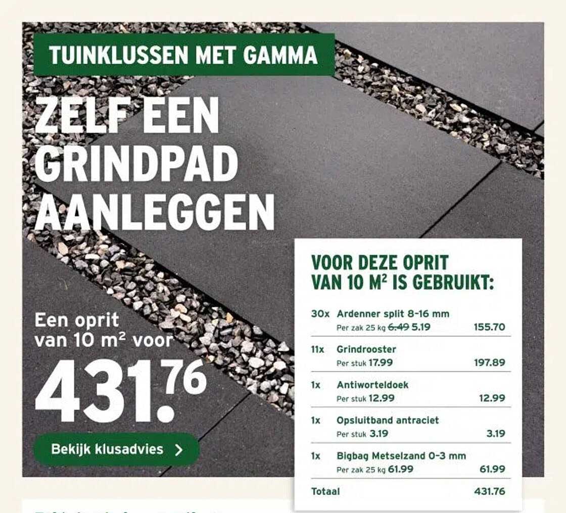 Zelf Een Grindpad Aanleggen Aanbieding bij GAMMA - FolderFeest.nl