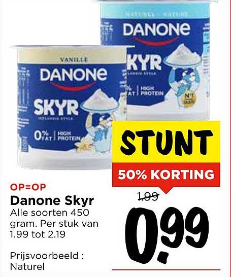 Danone Skyr Aanbieding bij Vomar - FolderFeest.nl