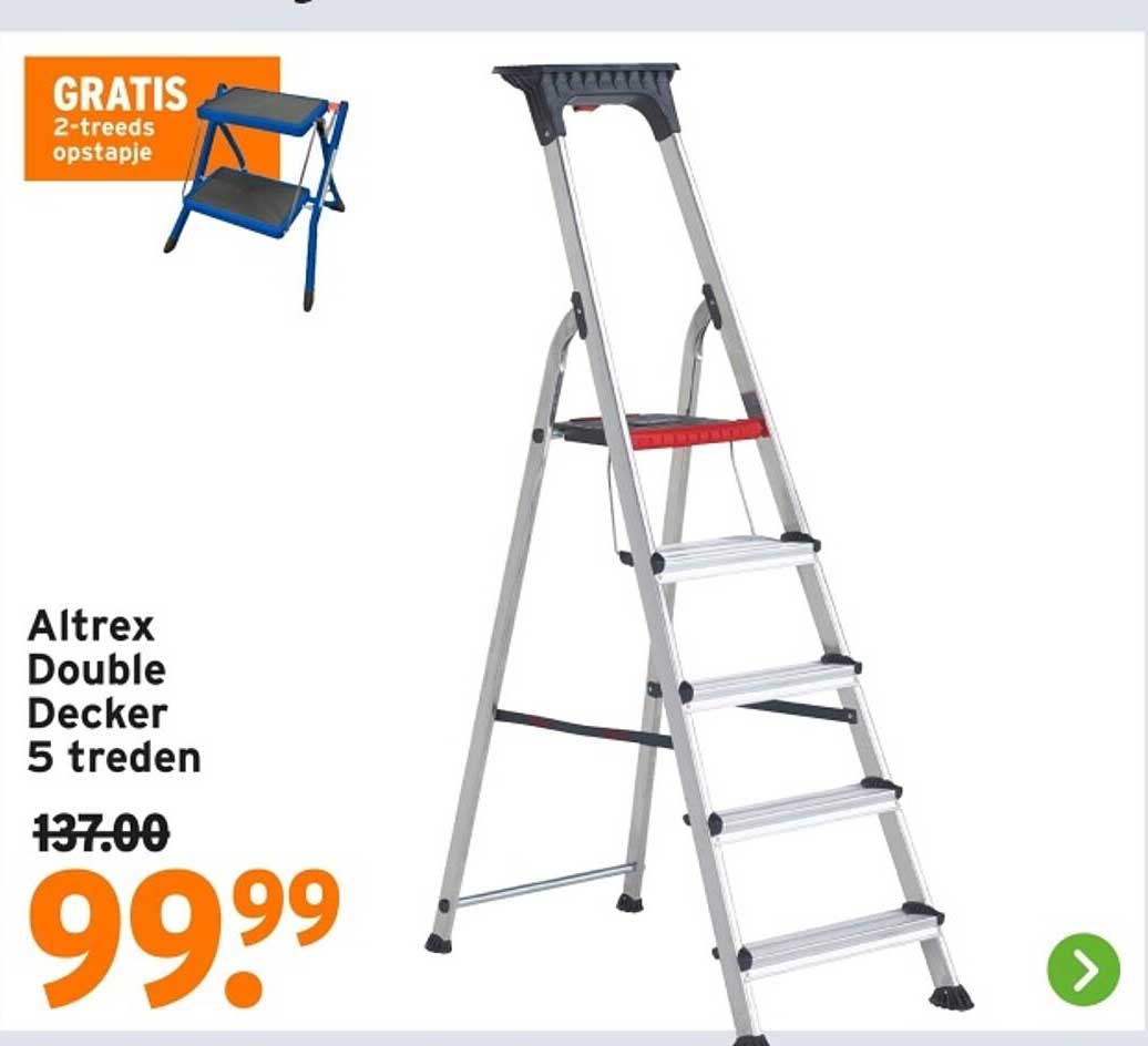 Altrex Double Decker 5 Treden Aanbieding bij GAMMA - FolderFeest.nl