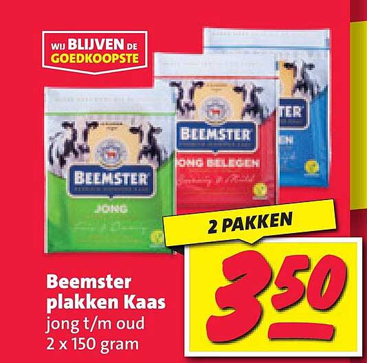 Beemster Plakken Kaas Aanbieding bij Nettorama - FolderFeest.nl
