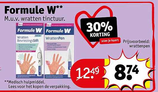 Formule W** aanbieding bij Kruidvat