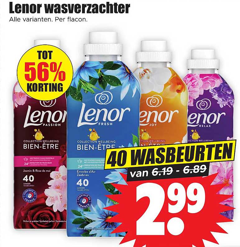 Lenor Wasverzachter aanbieding bij Dirk