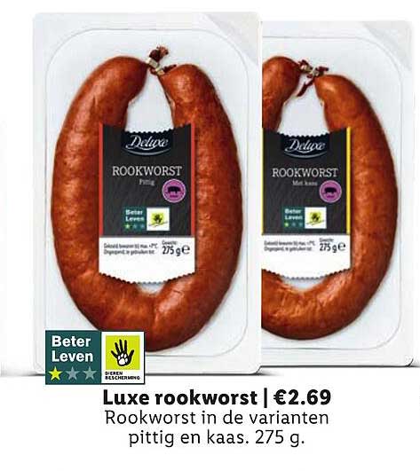 Luxe Rookworst Aanbieding bij Lidl - FolderFeest.nl