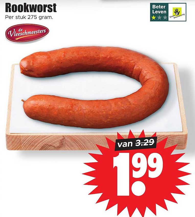 Rookworst Aanbieding bij Dirk - FolderFeest.nl