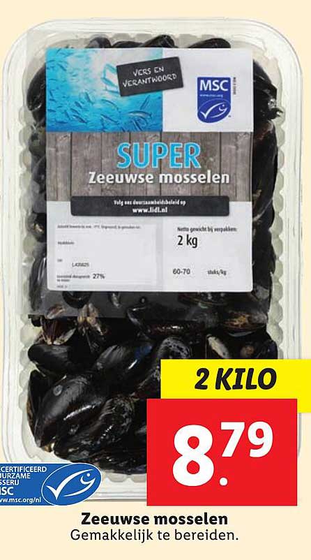 Zeeuwse Mosselen aanbieding bij Lidl