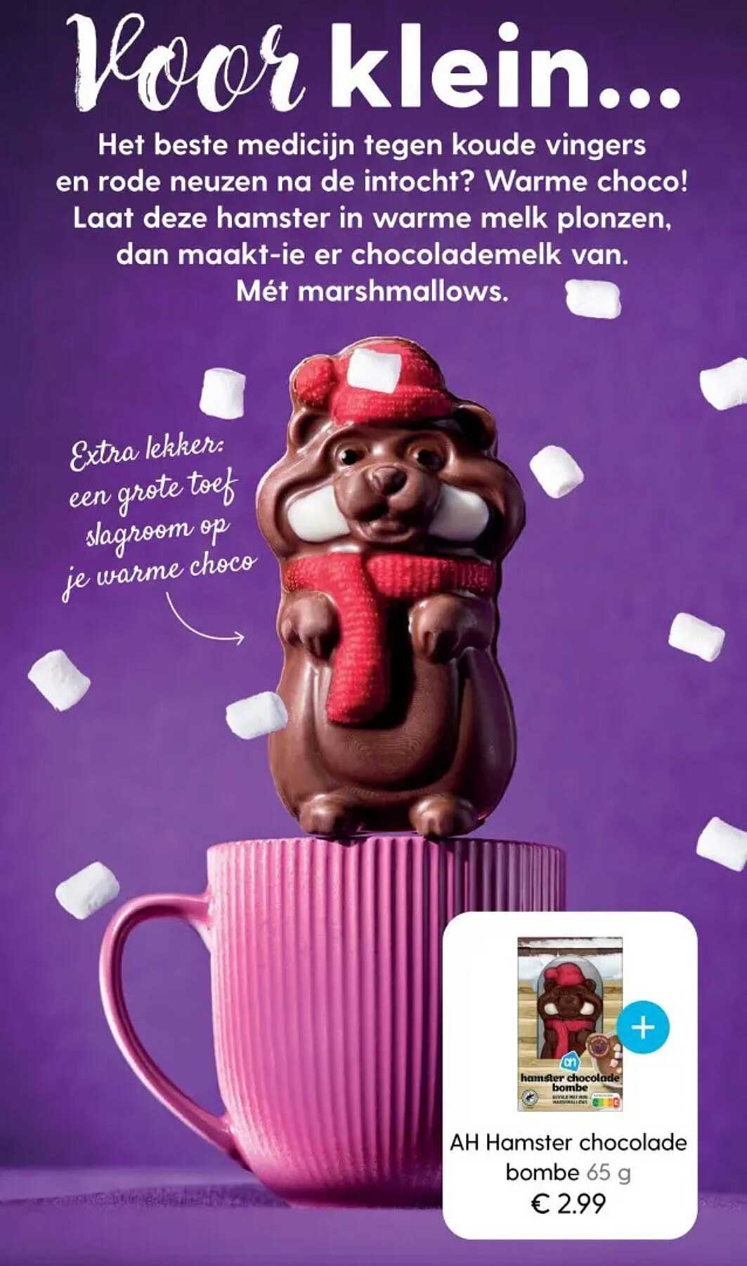 Ah Hamster Chocolade Bombe Aanbieding bij Albert Heijn - FolderFeest.nl