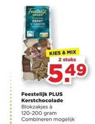 Feestelijk Plus Kerstchocolade Aanbieding bij PLUS - FolderFeest.nl