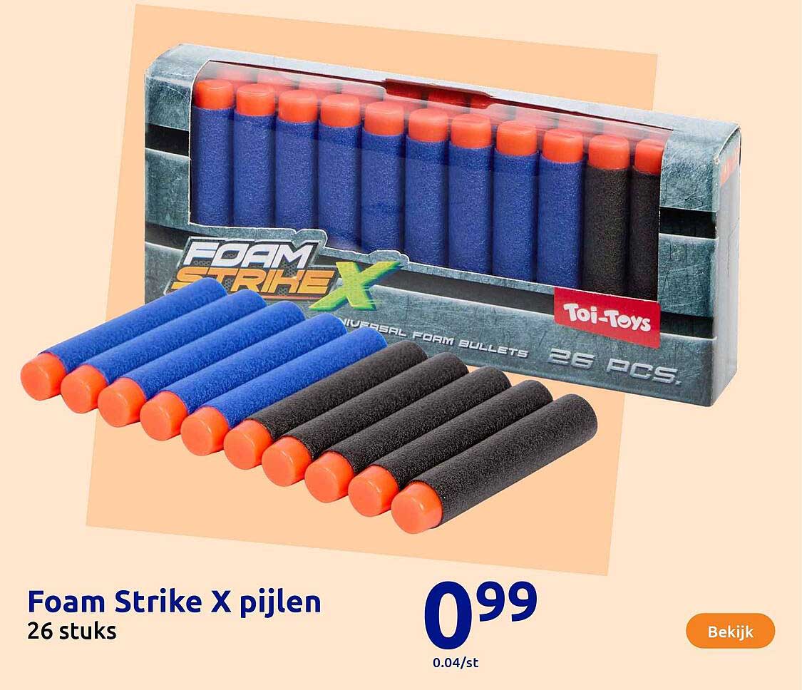 Foam Strike X Pijlen 26 Stuks Aanbieding bij Action - FolderFeest.nl