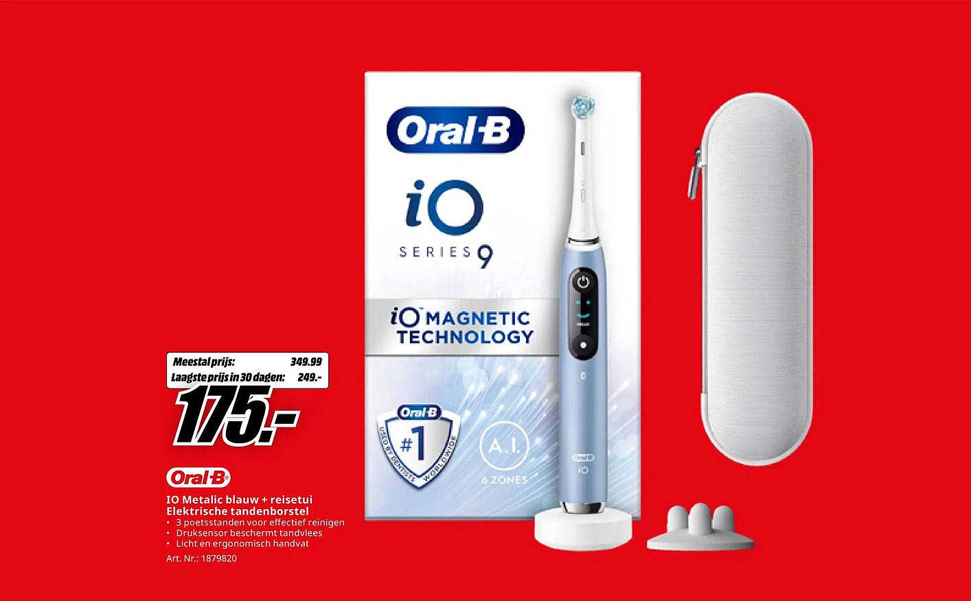 Io Metalic Blauw + Reisetui Elektrische Tandenborstel Aanbieding bij ...