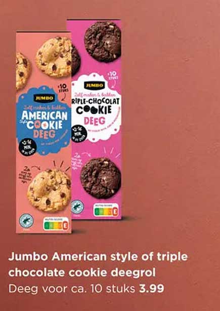 Jumbo American Style Of Triple Chocolate Cookie Deegrol Aanbieding bij ...