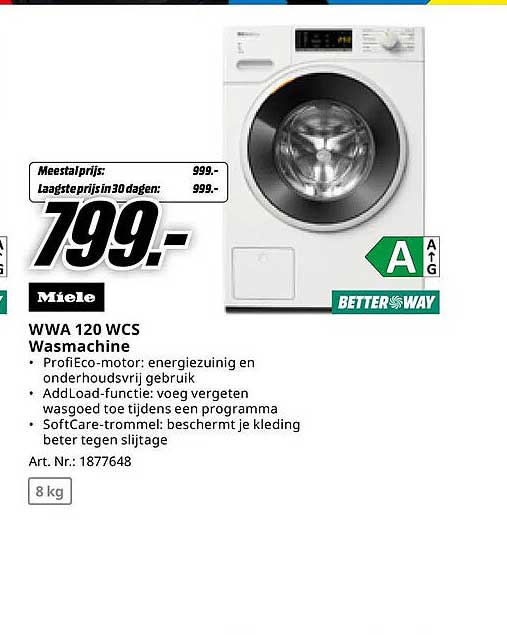 Miele Wwa 120 Wcs Wasmachine Aanbieding bij MediaMarkt - FolderFeest.nl