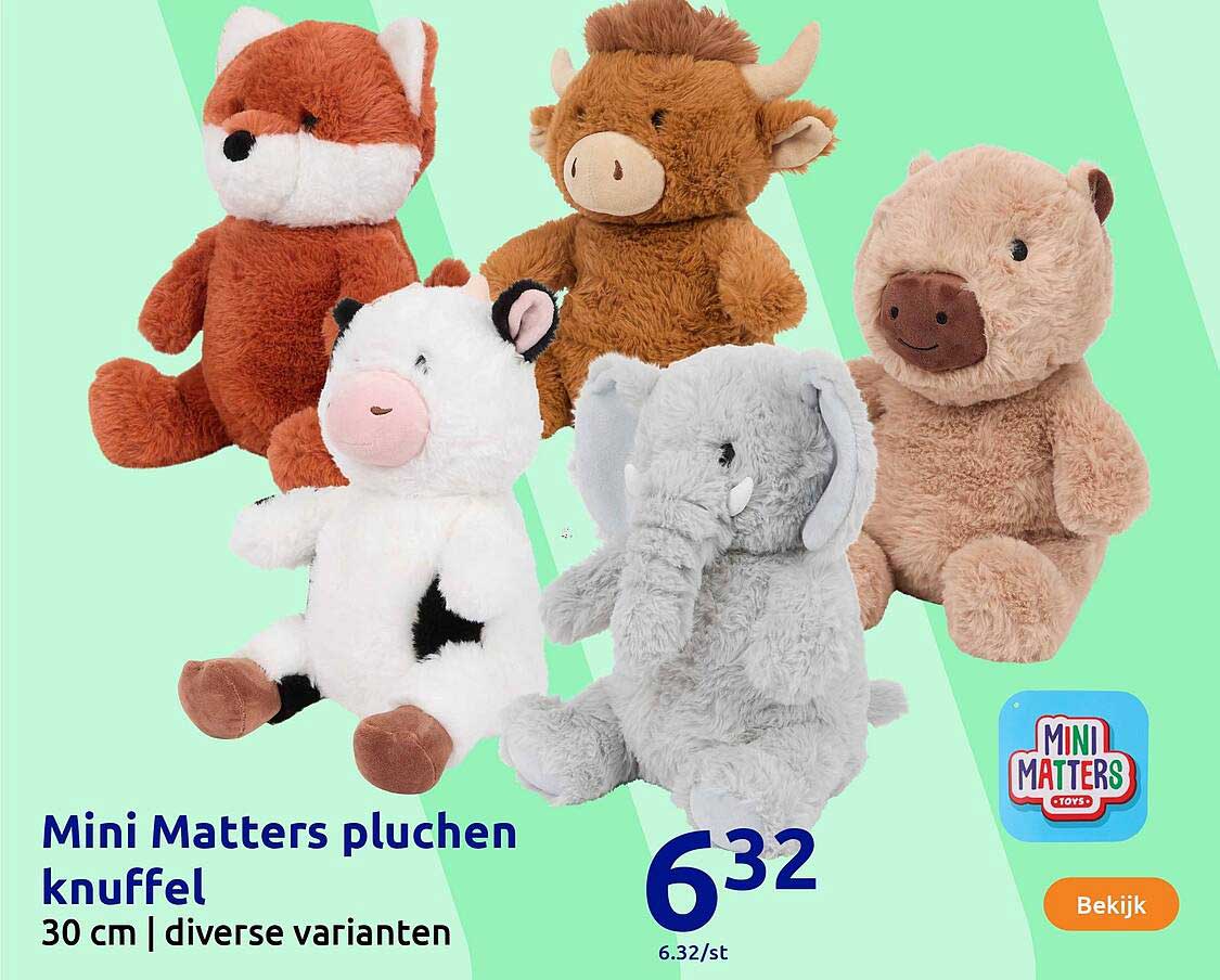 Mini Matters Pluchen Knuffel Aanbieding bij Action - FolderFeest.nl