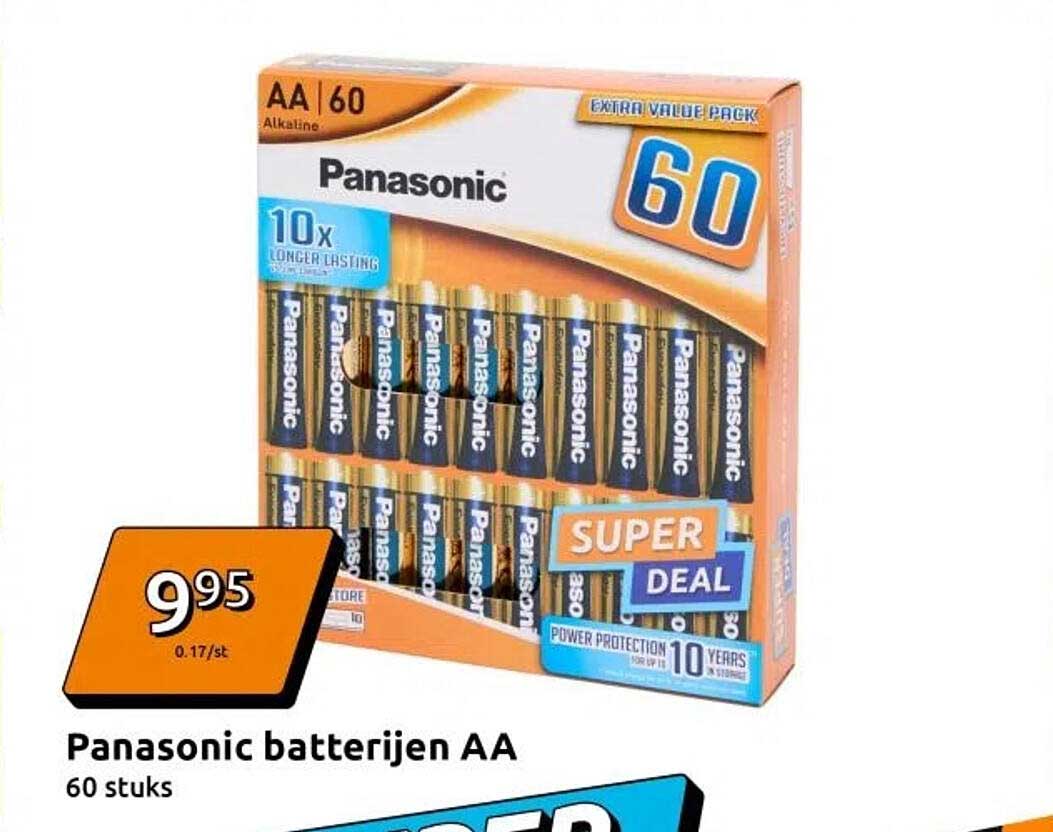 Panasonic Batterijen Aa 60 Stuks Aanbieding bij Action - FolderFeest.nl