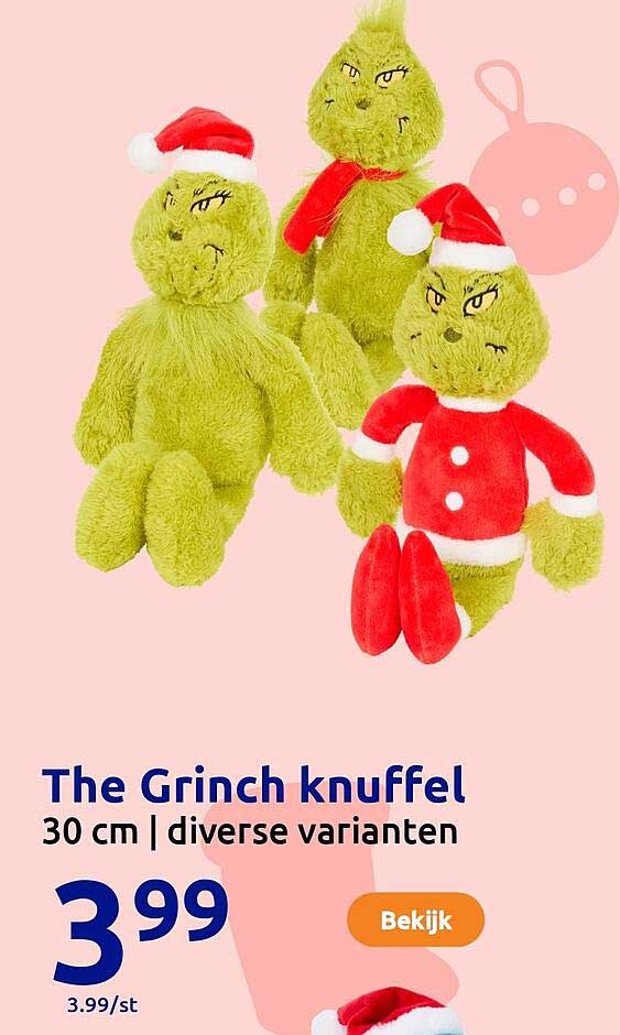 The Grinch Knuffel Aanbieding bij Action - FolderFeest.nl