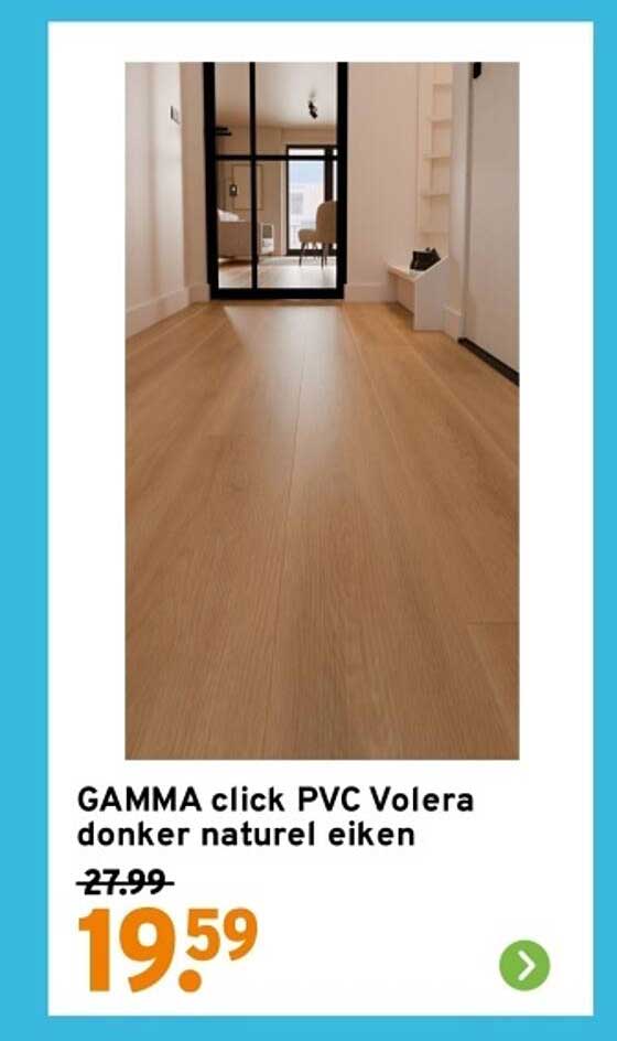 Gamma Click Pvc Volera Donker Naturel Eiken aanbieding bij GAMMA