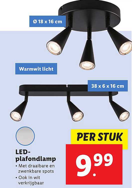 Led-Plafondlamp aanbieding bij Lidl