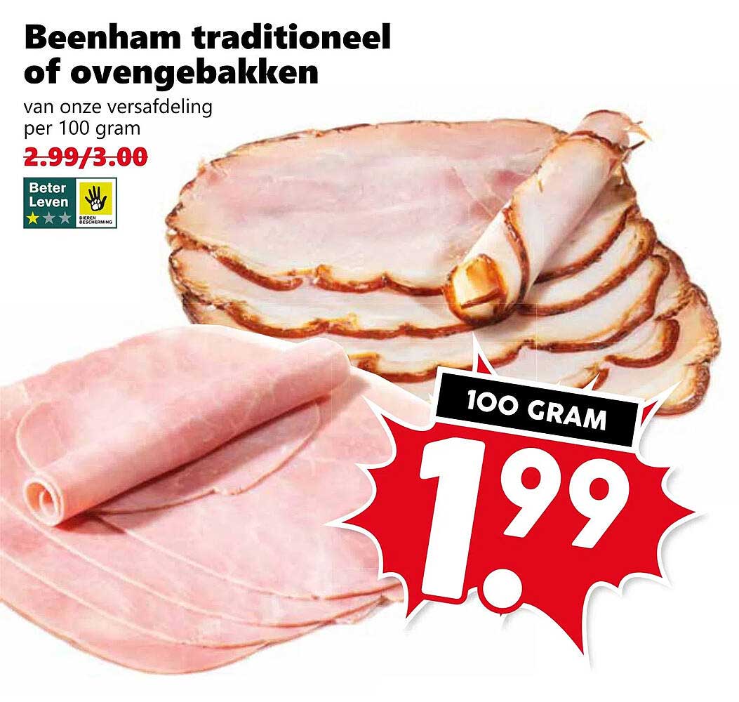 Beenham Traditioneel Of Ovengebakken Van Onze Versafdeling Per 100 Gram ...