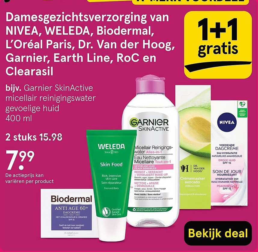 Damesgezichtsverzorging Van Nivea, Weleda, Biodermal, L’oréal Paris, Dr ...