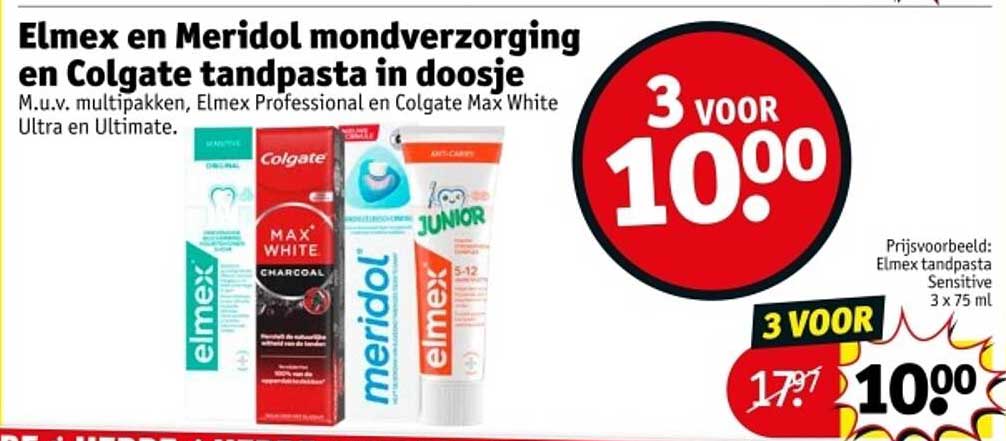 Elmex En Meridol Mondverzorging En Colgate Tandpasta In Doosje ...