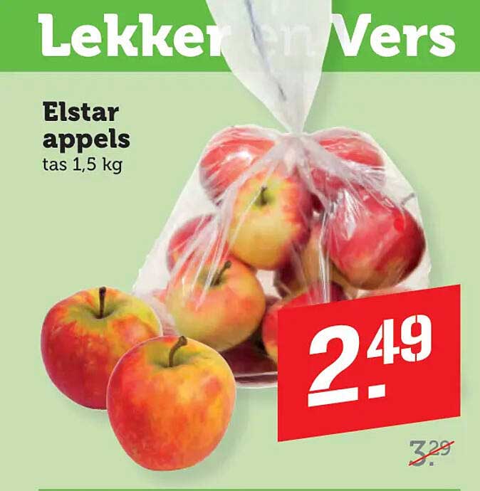 Elstar Appels Tas 1,5 Kg Aanbieding bij Coop - FolderFeest.nl
