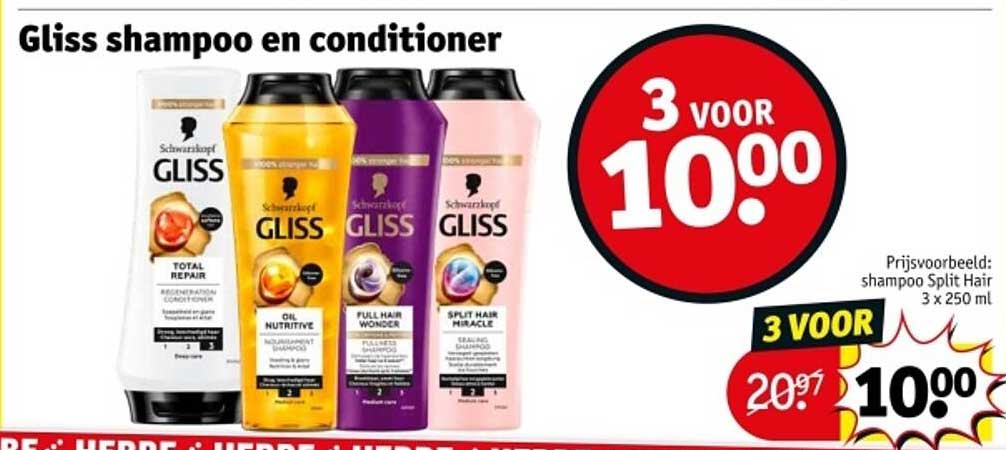 Gliss Shampoo En Conditioner Aanbieding bij Kruidvat - FolderFeest.nl