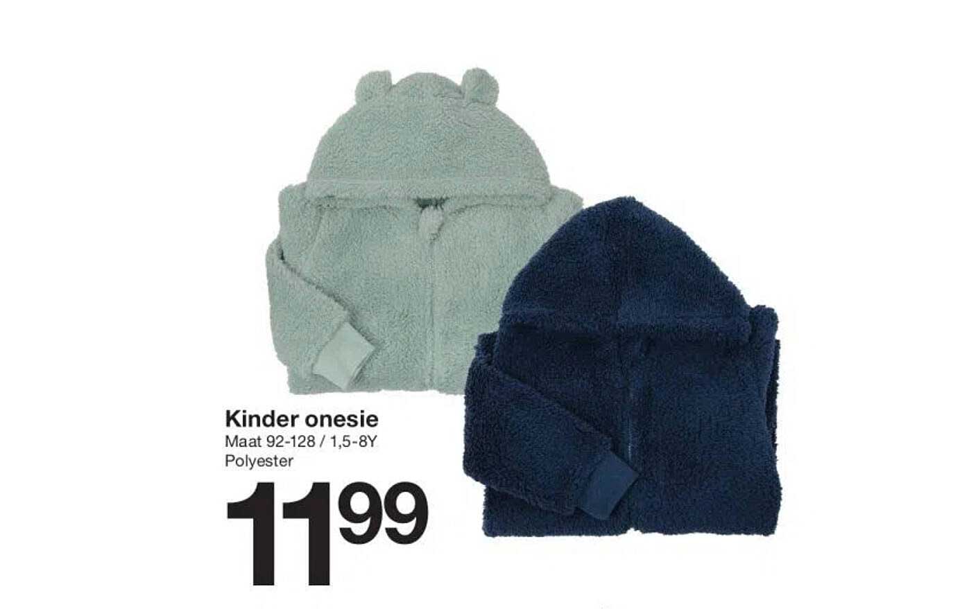 Kinder Onesie Aanbieding bij Zeeman - FolderFeest.nl