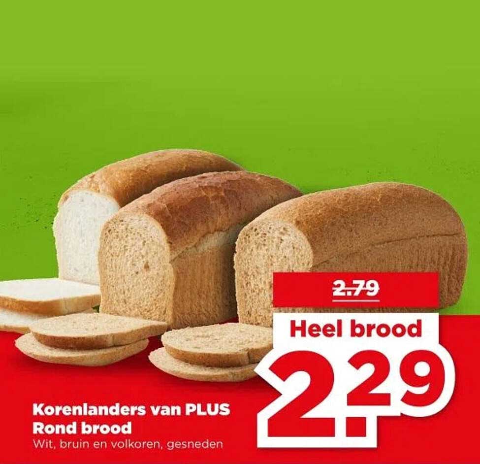 Korenlanders Van Plus Rond Brood Aanbieding bij PLUS - FolderFeest.nl