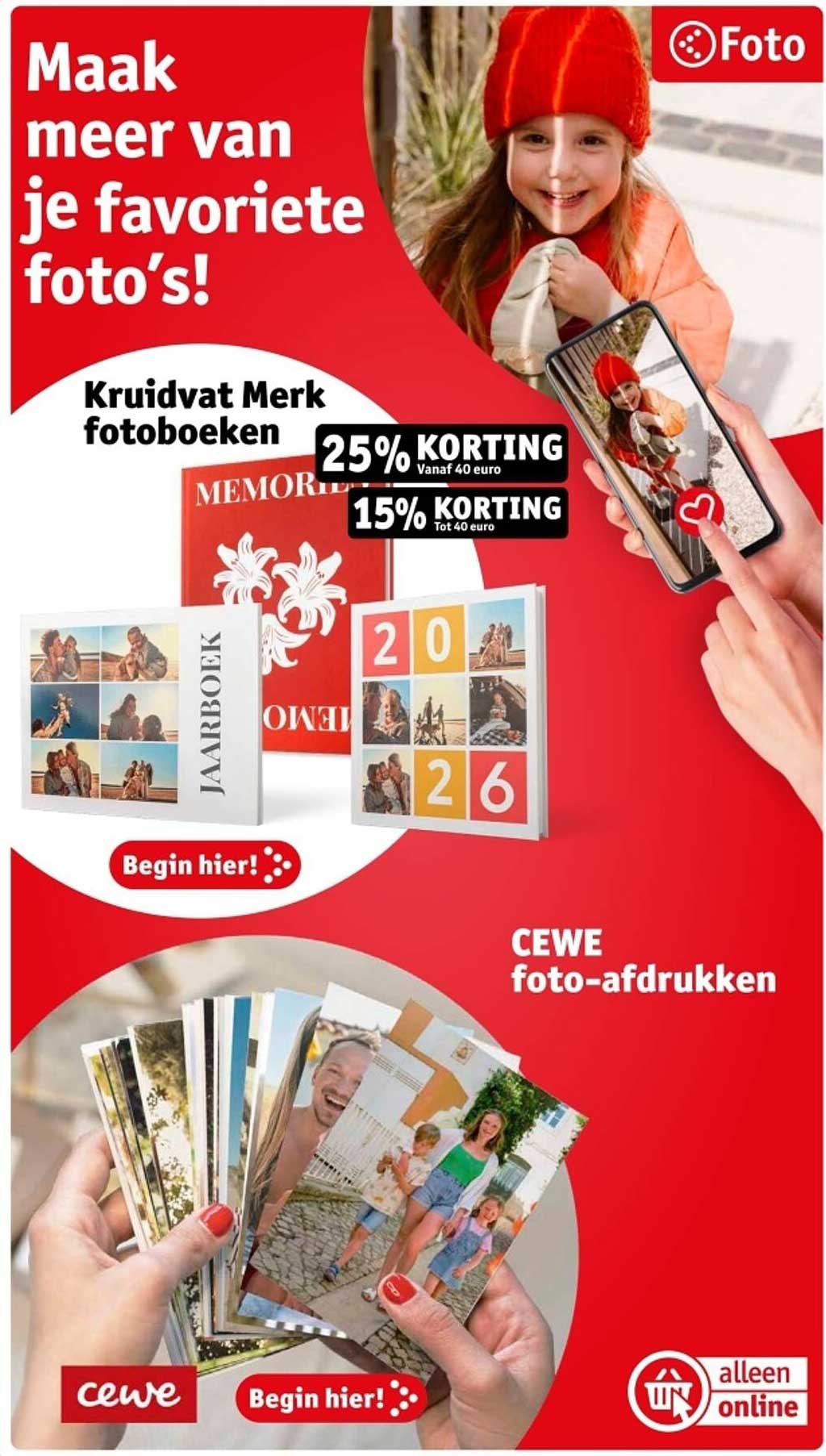 Cewe Fotoboeken 20% Korting Aanbieding bij Kruidvat - FolderFeest.nl