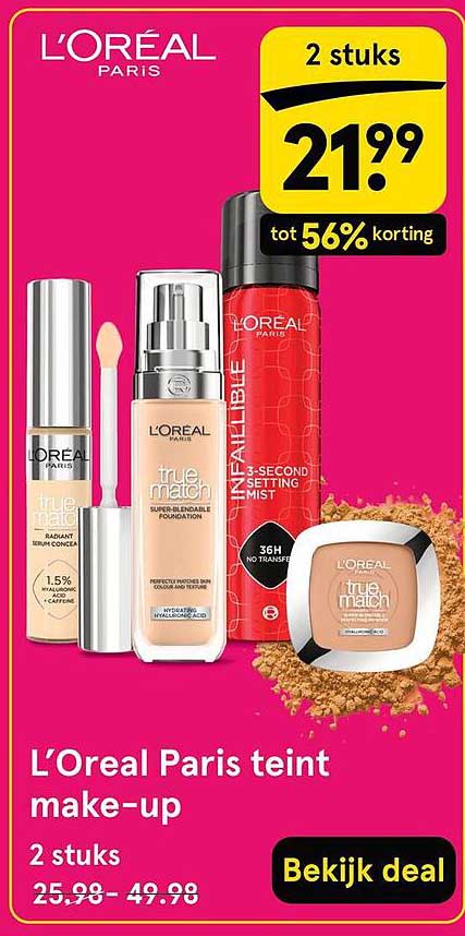 L’oreal Paris Teint Make-Up Aanbieding bij Etos - FolderFeest.nl