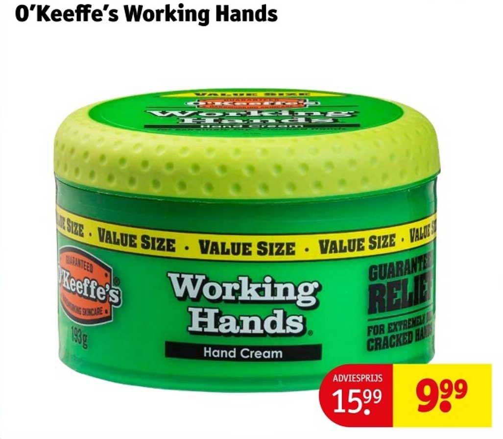 O'keeffe's Working Hands Hand Cream Aanbieding bij Kruidvat ...