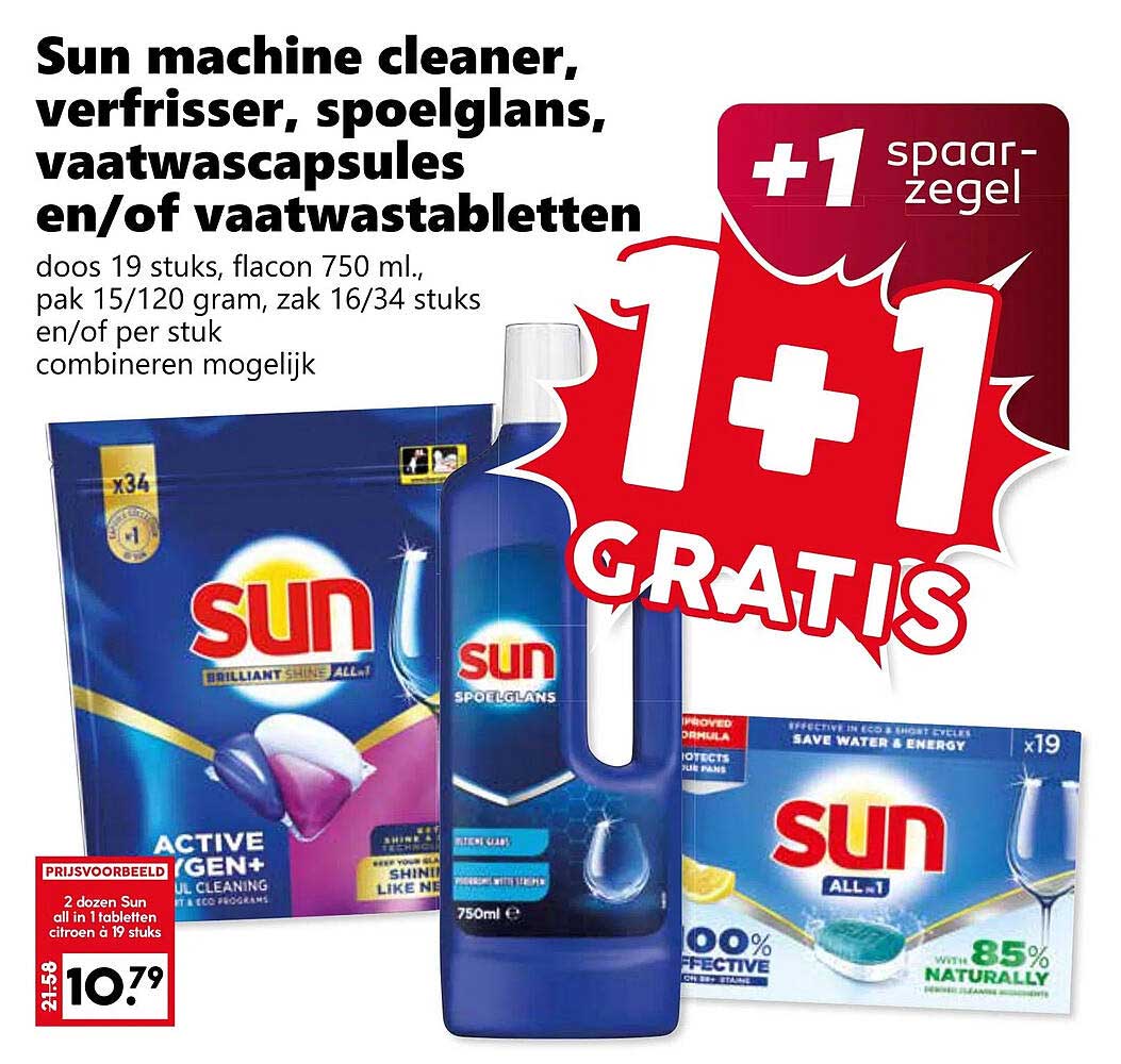 Sun Machine Cleaner, Verfrisser, Spoelglans, Vaatwascapsules En/Of ...