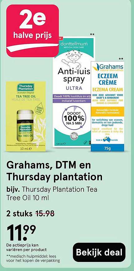 Thursday Plantation Tea Tree Oil 10 Ml Aanbieding bij Etos - FolderFeest.nl