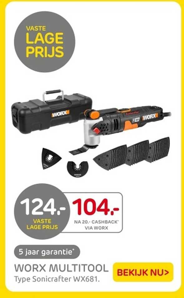 Worx Multitool Type Wx686 Aanbieding bij Praxis - FolderFeest.nl