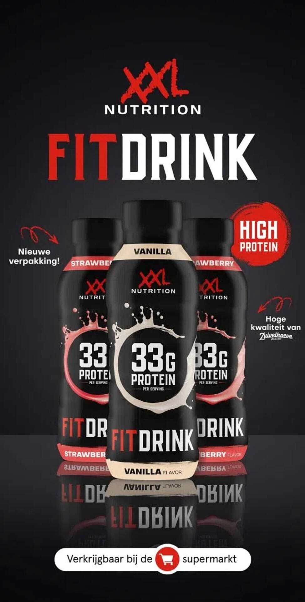 Xxl Nutrition Fit Drink - 33G Protein Aanbieding bij PLUS - FolderFeest.nl