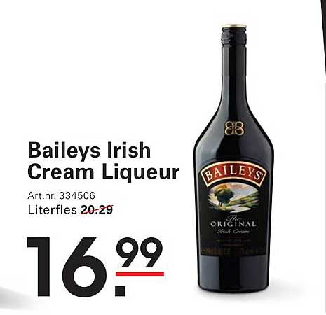 Baileys Irish Cream Liqueur Aanbieding bij Sligro - FolderFeest.nl