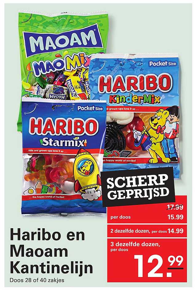 Haribo En Maoam Kantinelijn Aanbieding bij Sligro - FolderFeest.nl