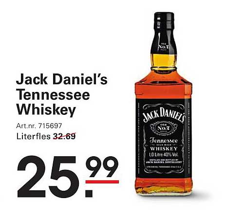 Jack Daniel’s Tennessee Whiskey Aanbieding bij Sligro - FolderFeest.nl