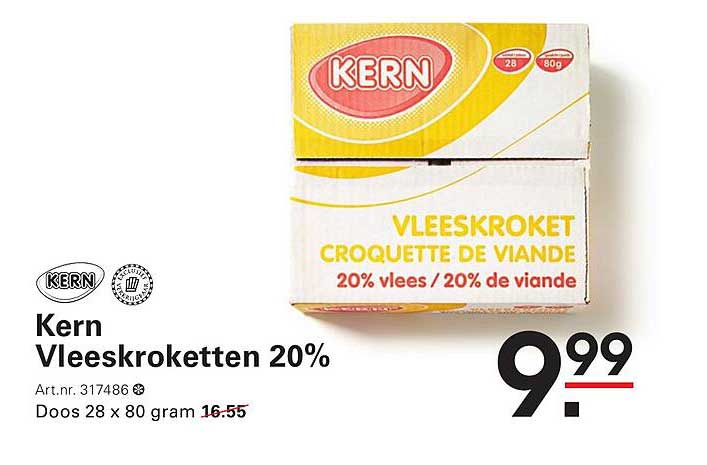 Kern Vleeskroketten 20% Aanbieding bij Sligro - FolderFeest.nl