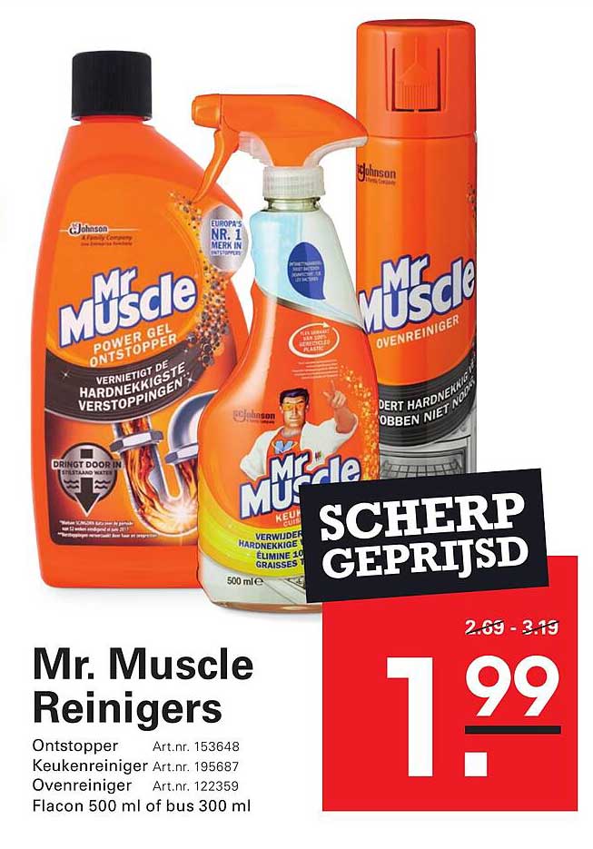Mr. Muscle Reinigers Aanbieding bij Sligro - FolderFeest.nl