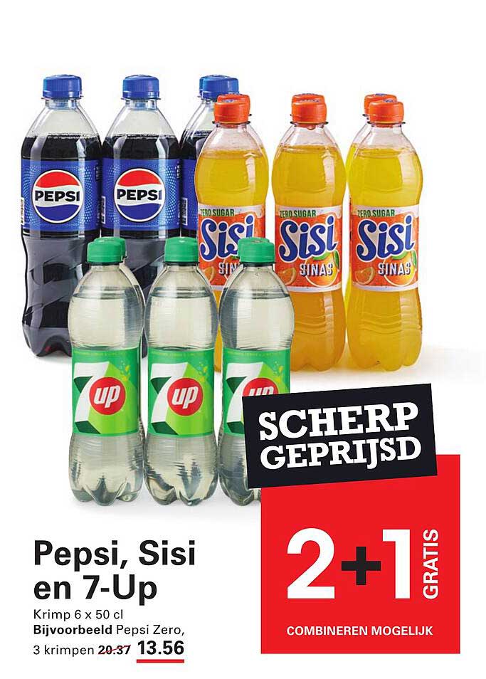 Pepsi, Sisi En 7-Up Aanbieding bij Sligro - FolderFeest.nl
