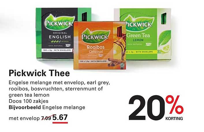 Pickwick Thee Aanbieding bij Sligro - FolderFeest.nl