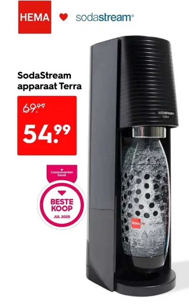 Sodastream Apparaat Terra Aanbieding bij HEMA - FolderFeest.nl