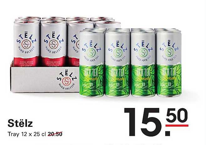 Stëlz Tray 12 X 25 Cl Aanbieding bij Sligro - FolderFeest.nl