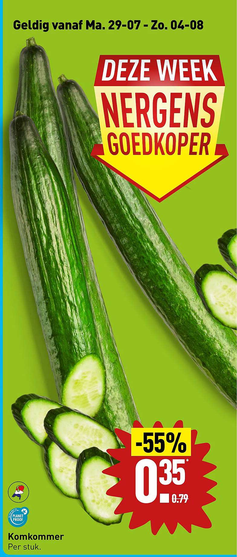 Komkommer aanbieding bij ALDI