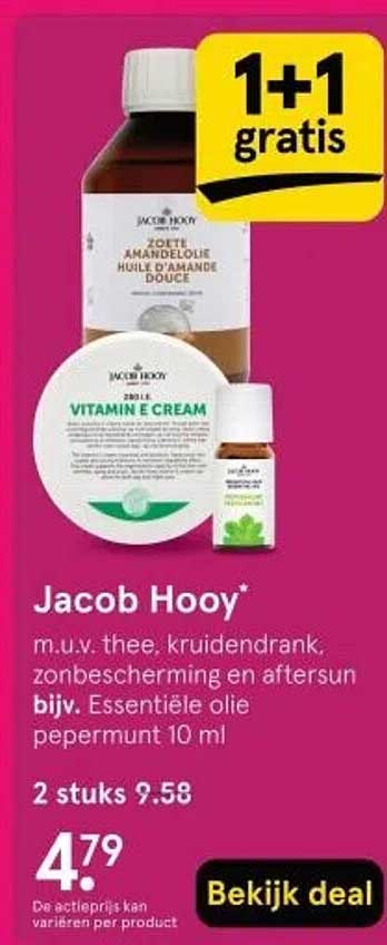 Jacob Hooy 1+1 Gratis Aanbieding bij Etos - FolderFeest.nl