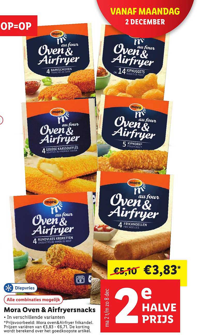 Mora Oven & Airfryersnacks aanbieding bij Lidl
