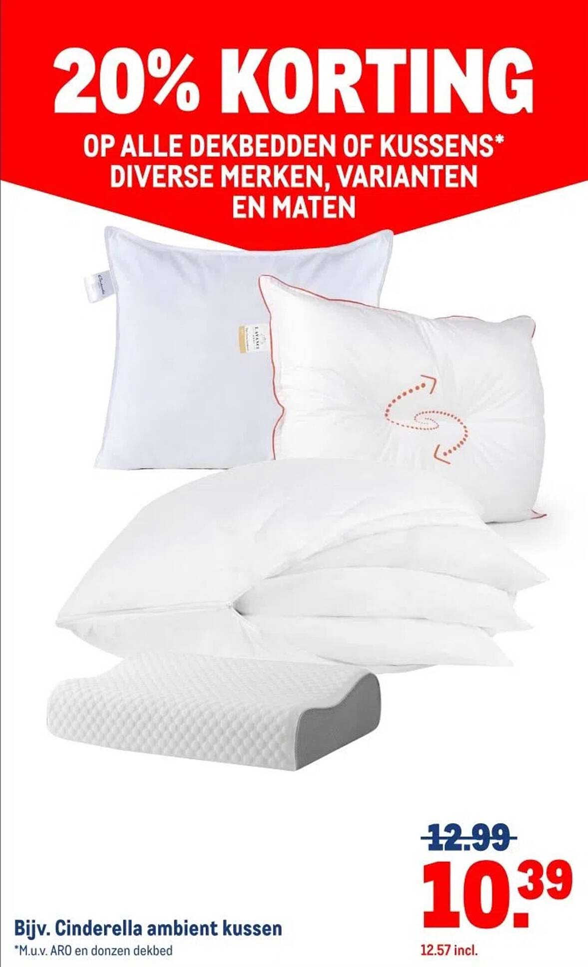 20% Korting Op Alle Dekbedden Of Kussens* Diverse Merken, Varianten En ...