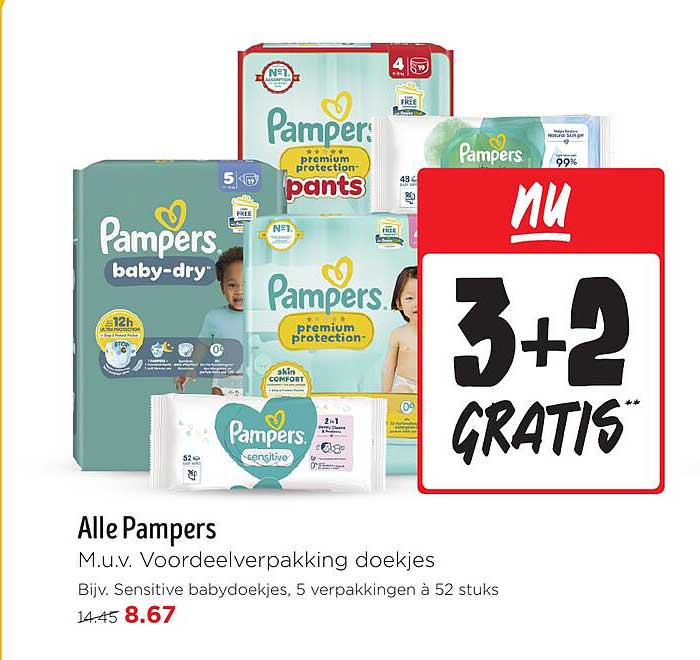 Pampers Alle Varianten Aanbieding bij Boni - FolderFeest.nl
